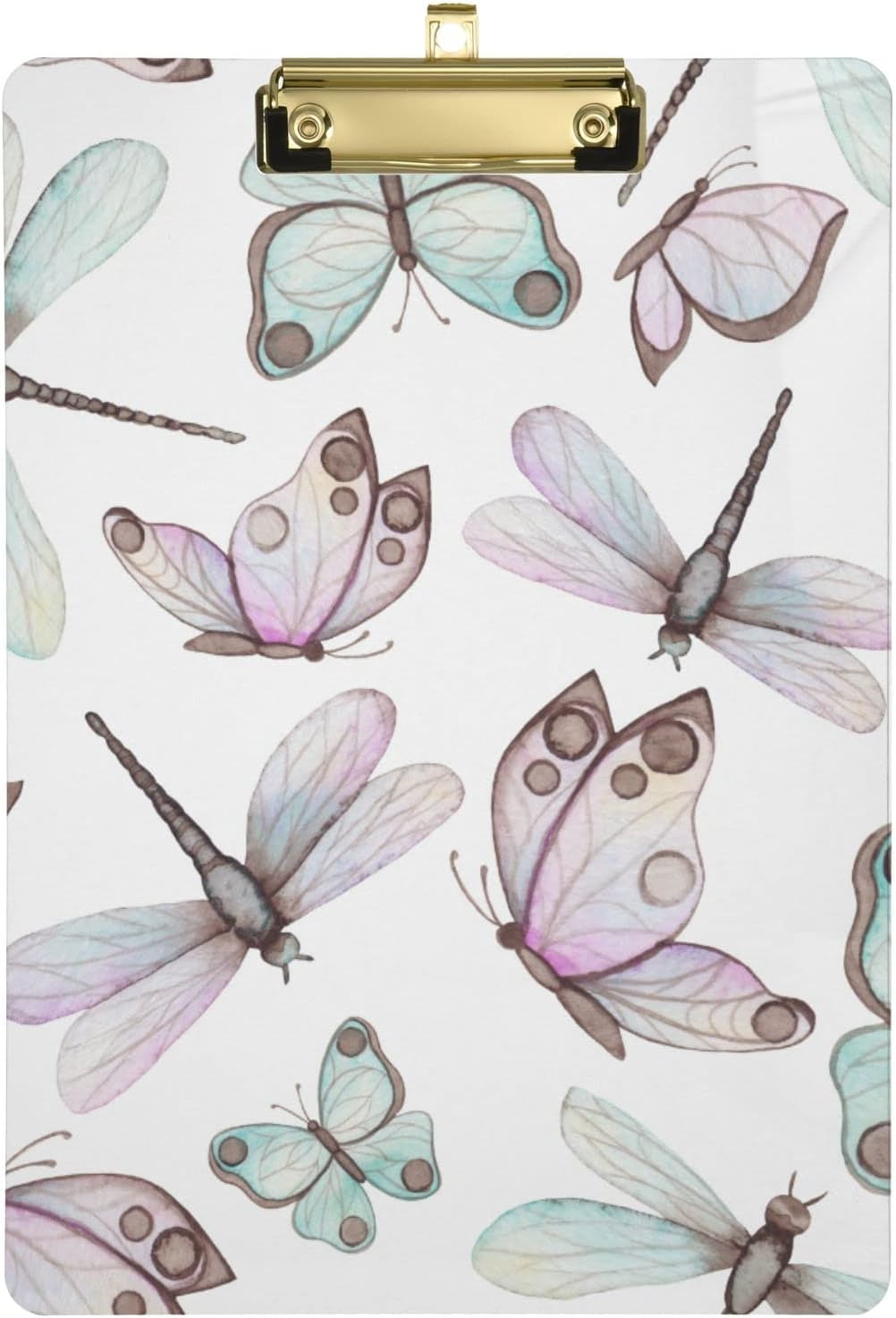 KXMDXA Dragonflies Butterflies Clipboard Hardboard Wood Nursing Clip ...