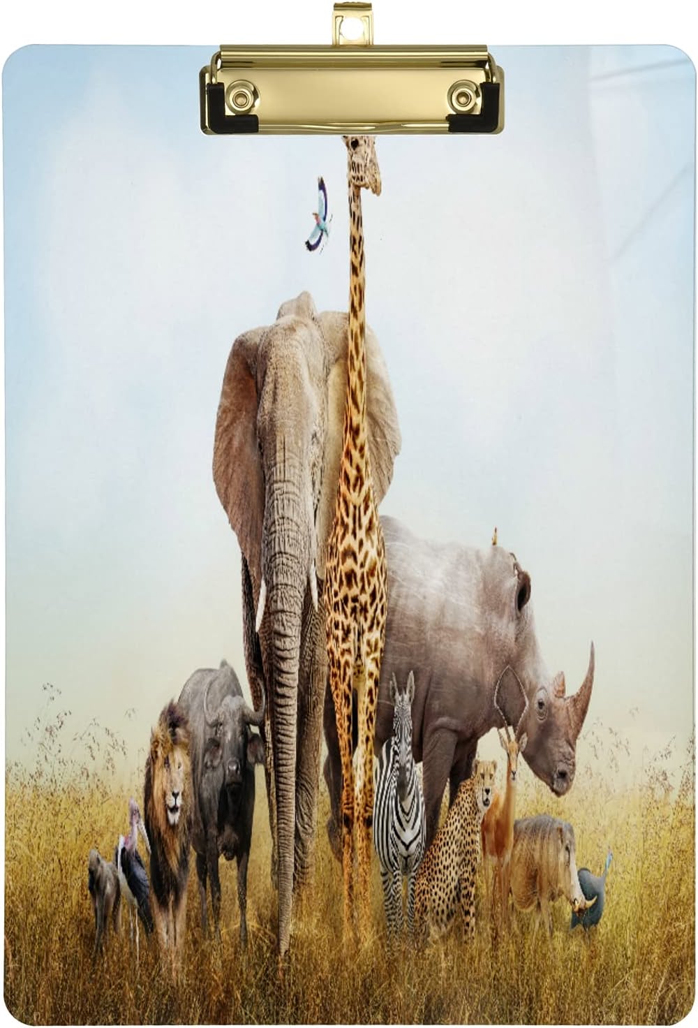 KXMDXA Elephant Giraffe Lion Leopard Zebra Clipboard Hardboard Wood ...