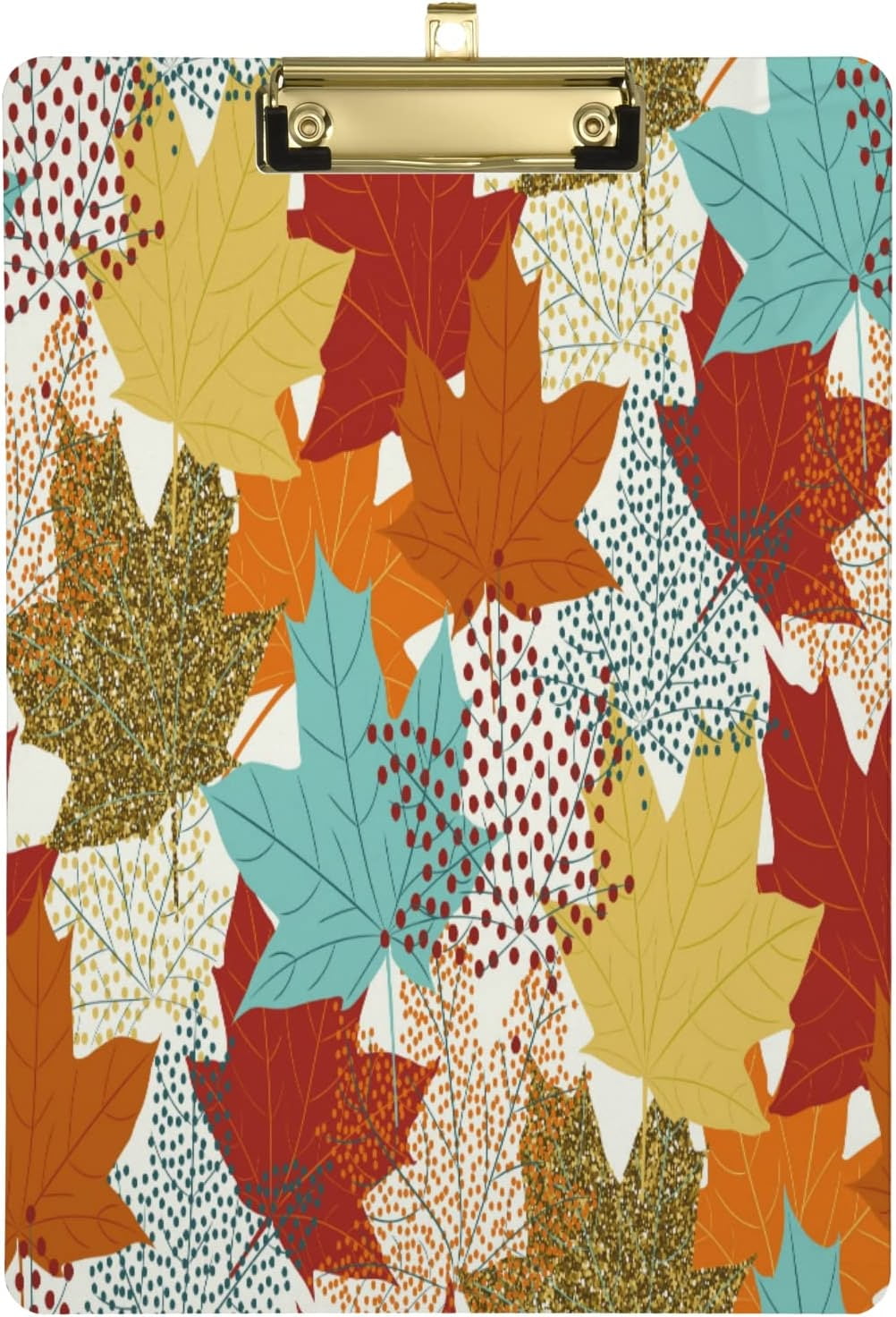 KXMDXA Fall Maple Leaves Clipboard Hardboard Wood Nursing Clip Board ...