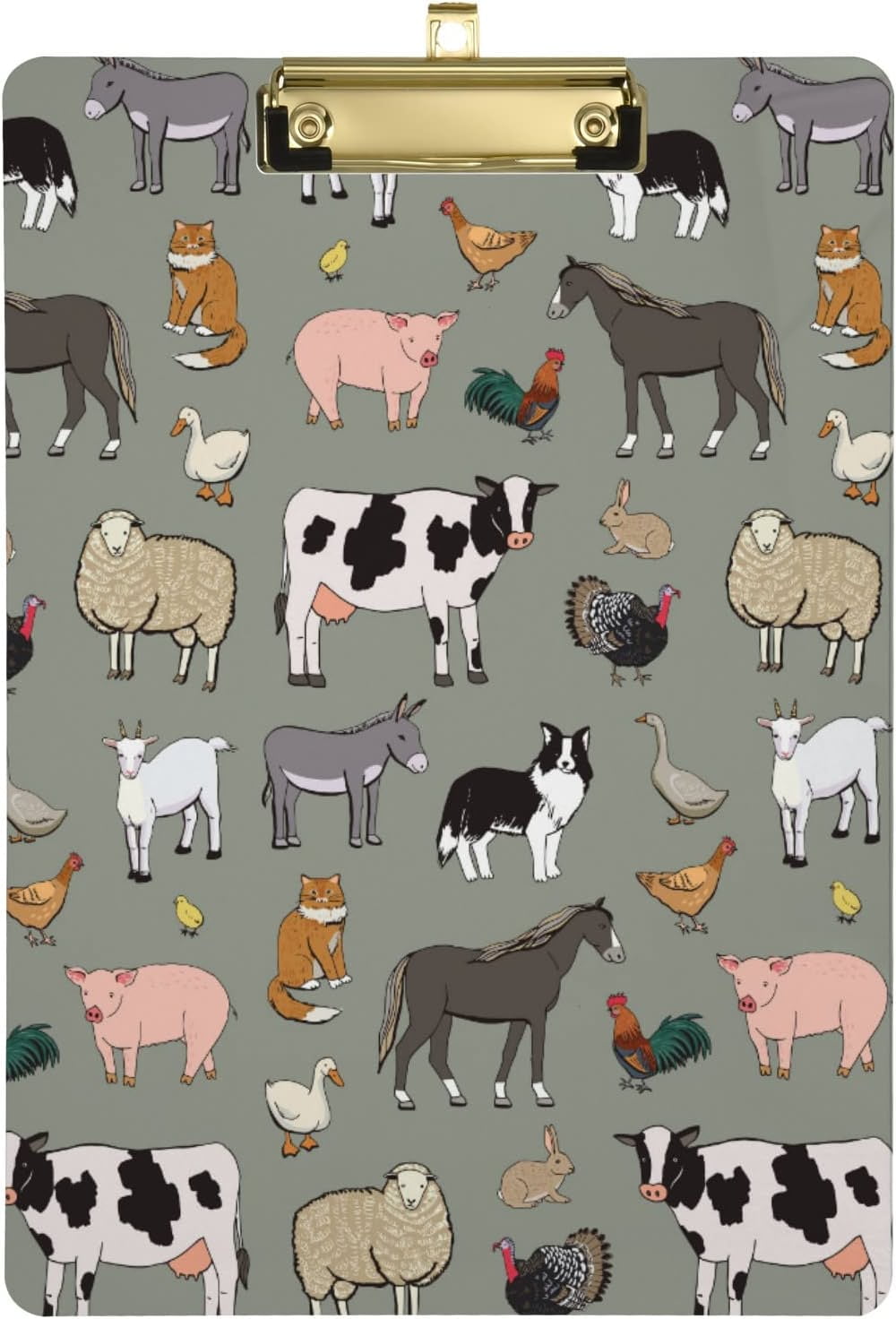 KXMDXA Farm Cow Sheep Clipboard Hardboard Wood Nursing Clip Board and ...