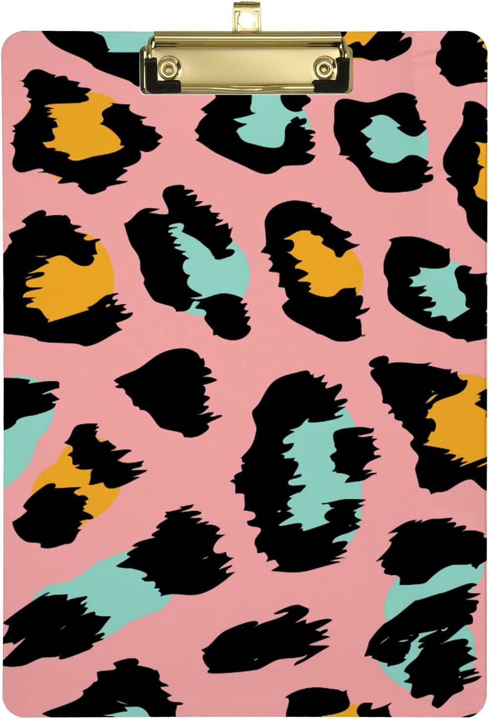 KXMDXA Fashion Colorful Leopard Print Clipboard Hardboard Wood Nursing ...