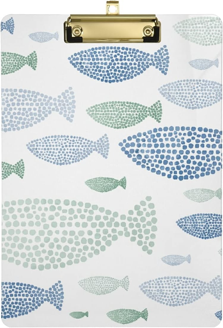 KXMDXA Fish Clipboard Hardboard Wood Nursing Clip Board and Pull for ...