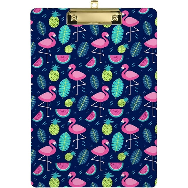 KXMDXA Flamingo Clipboard Hardboard Wood Nursing Clip Board and Pull ...