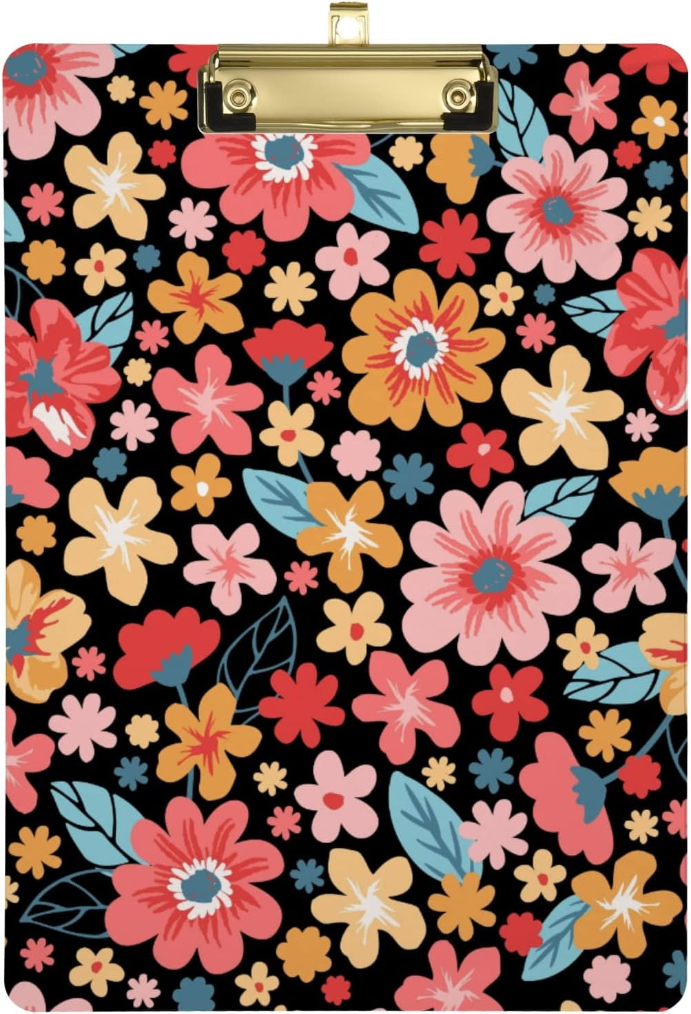 KXMDXA Floral Flowers Clipboard Hardboard Wood Nursing Clip Board and ...