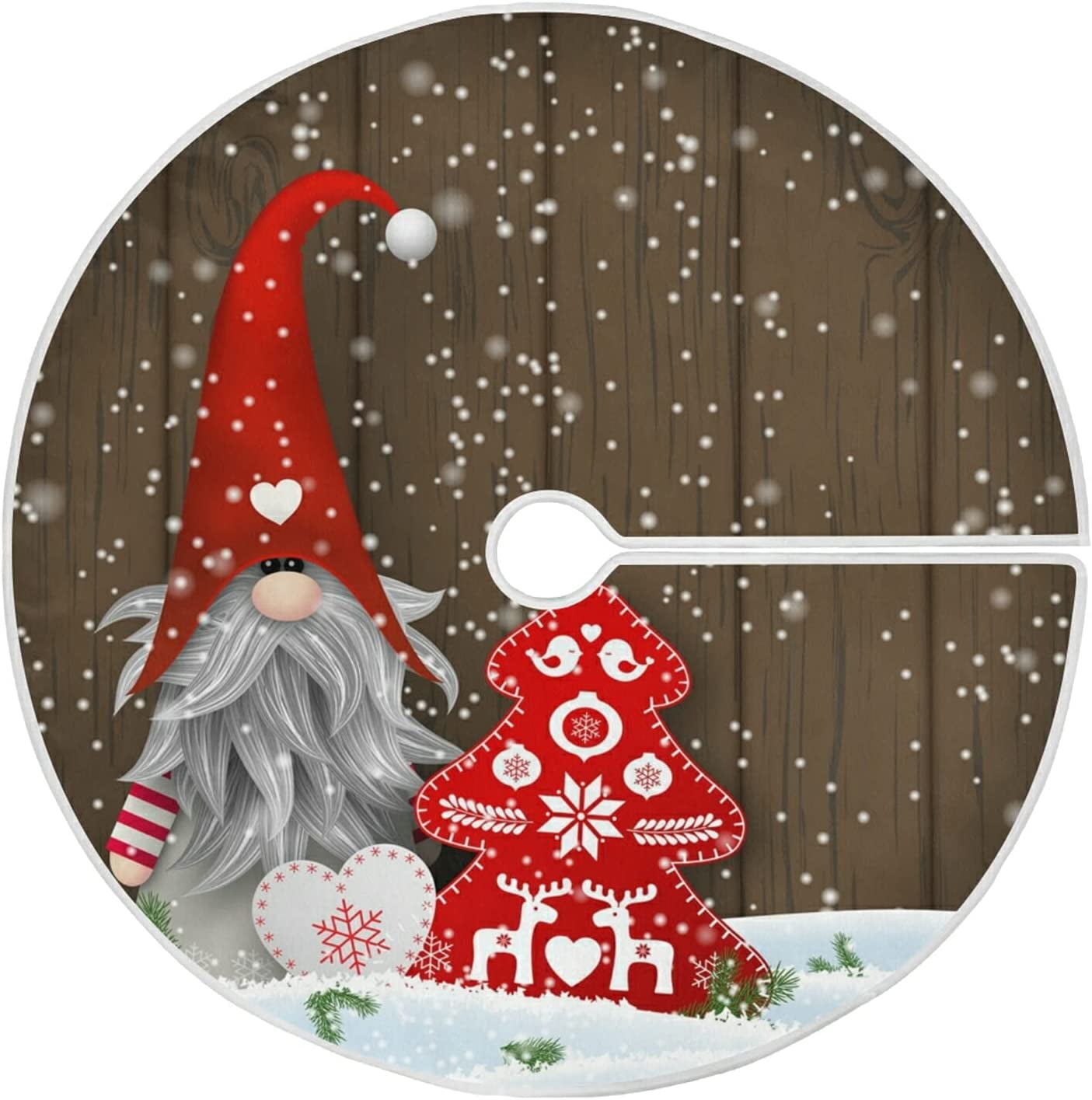 KXMDXA Folklore Elves Tomte Traditional Gnome Santa Claus Wood Pattern ...