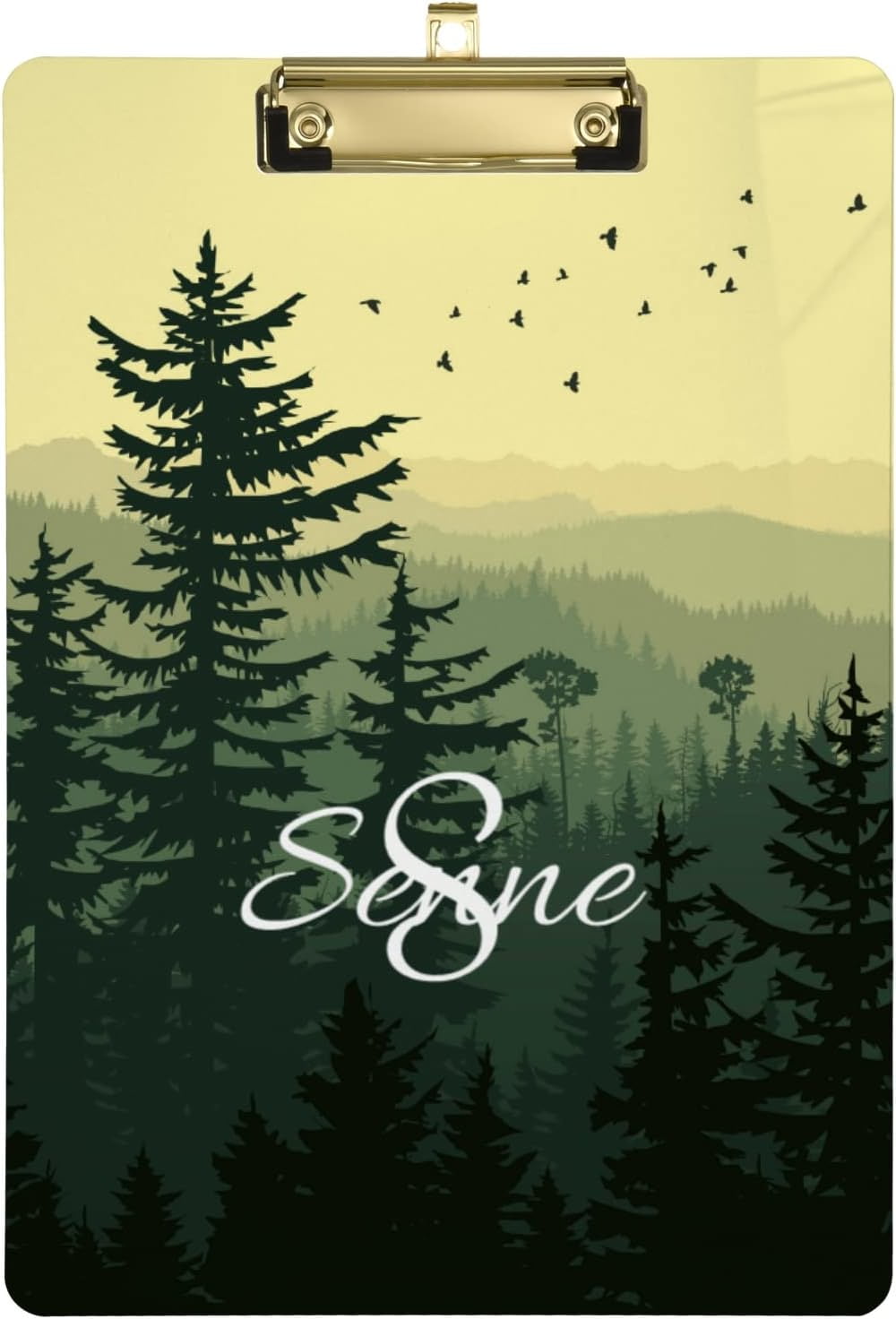 KXMDXA Forest Trees Clipboard Hardboard Wood Nursing Clip Board and ...