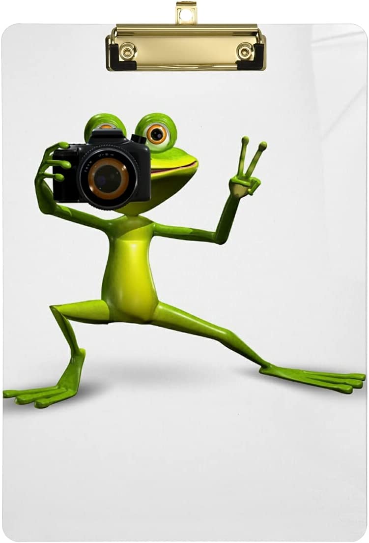 KXMDXA Frog Camera Clipboard Hardboard Wood Nursing Clip Board and Pull ...