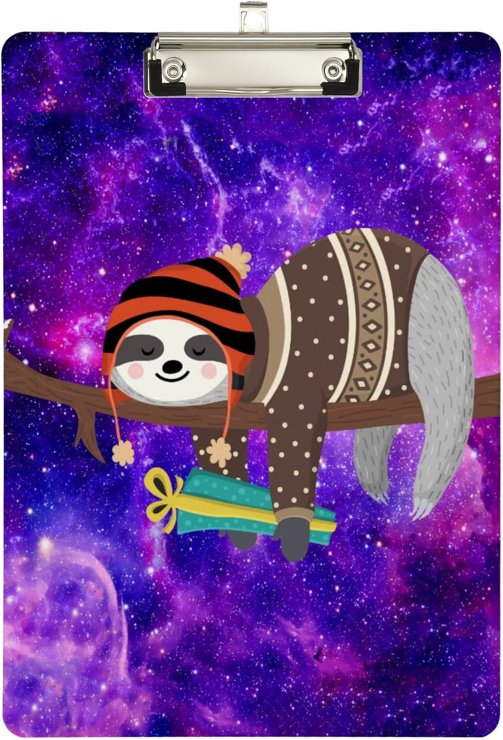 KXMDXA Galaxy Sloth Clipboard Hardboard Wood Nursing Clip Board and ...