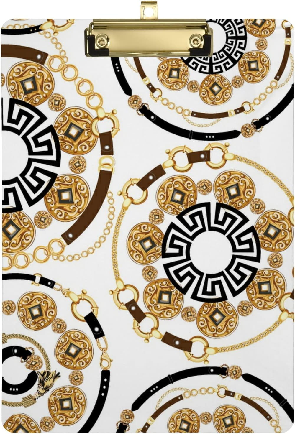 KXMDXA Gold Baroque Design Clipboard Hardboard Wood Nursing Clip Board ...
