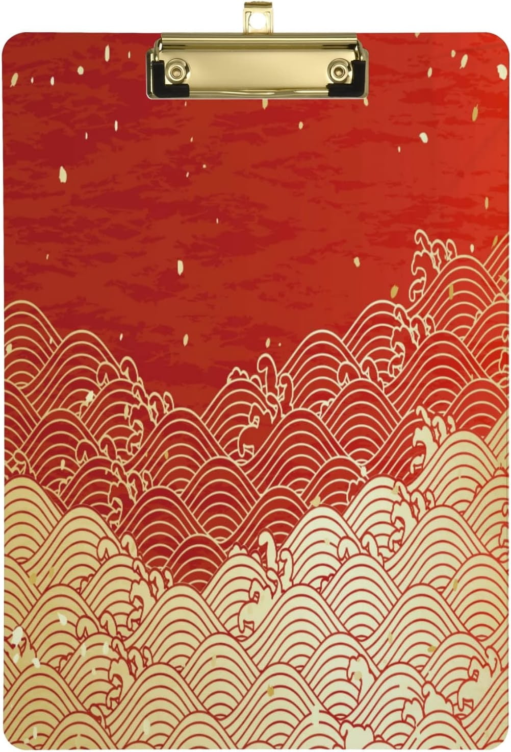 KXMDXA Golden Wave Red Clipboard Hardboard Wood Nursing Clip Board and ...