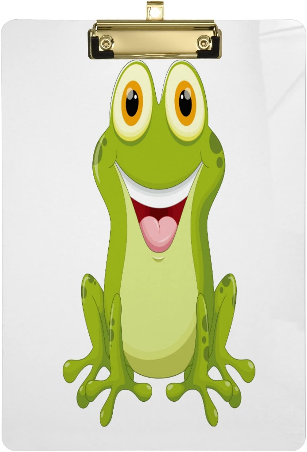 KXMDXA Green Cartoon Frog Summer Clipboard Hardboard Wood Nursing Clip ...