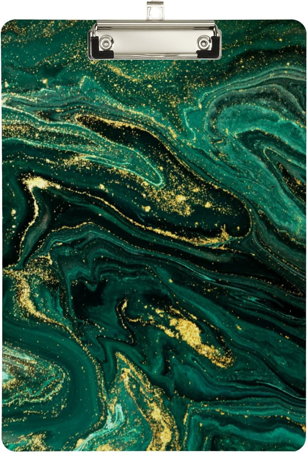 KXMDXA Green Marble Abstract Clipboard Hardboard Wood Nursing Clip ...