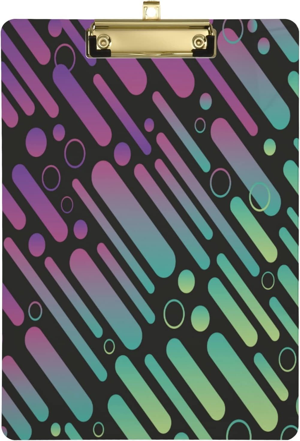 KXMDXA Green Round Spots Diagonal Lines Clipboard Hardboard Wood ...