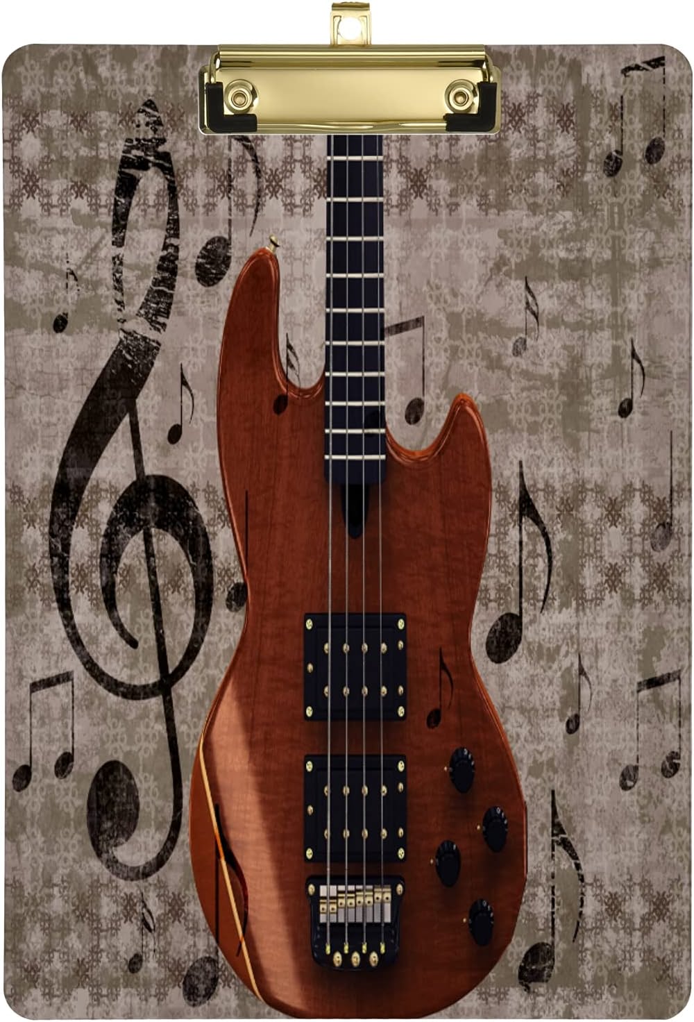 KXMDXA Guitar Music Notes Vintage Stylish Clipboard Hardboard Wood ...