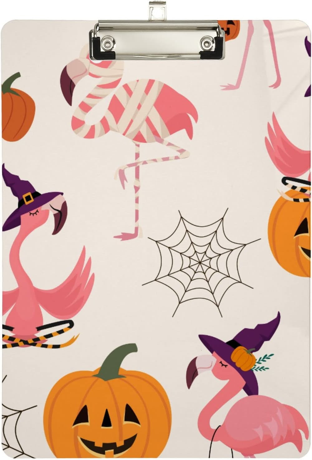 KXMDXA Halloween Pink Flamingo Spider Clipboard Hardboard Wood Nursing ...
