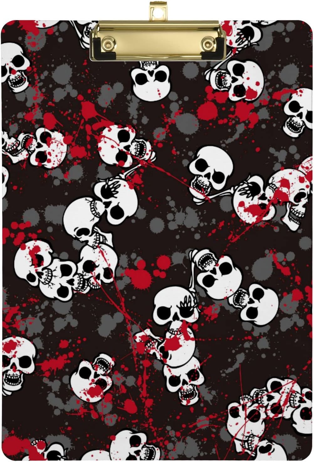 KXMDXA Halloween Skulls Clipboard Hardboard Wood Nursing Clip Board and ...