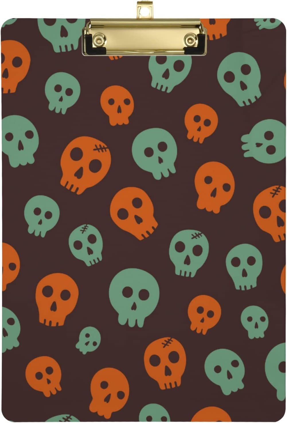 KXMDXA Halloween Skulls Clipboard Hardboard Wood Nursing Clip Board and ...