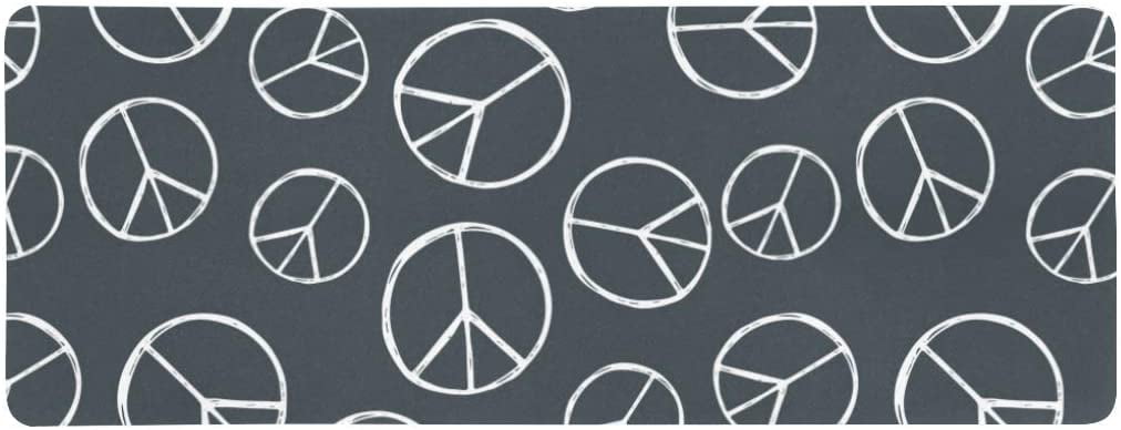 KXMDXA Hippy Pacific Sign Hippie Peace Sign Extra Extended Large Gaming ...