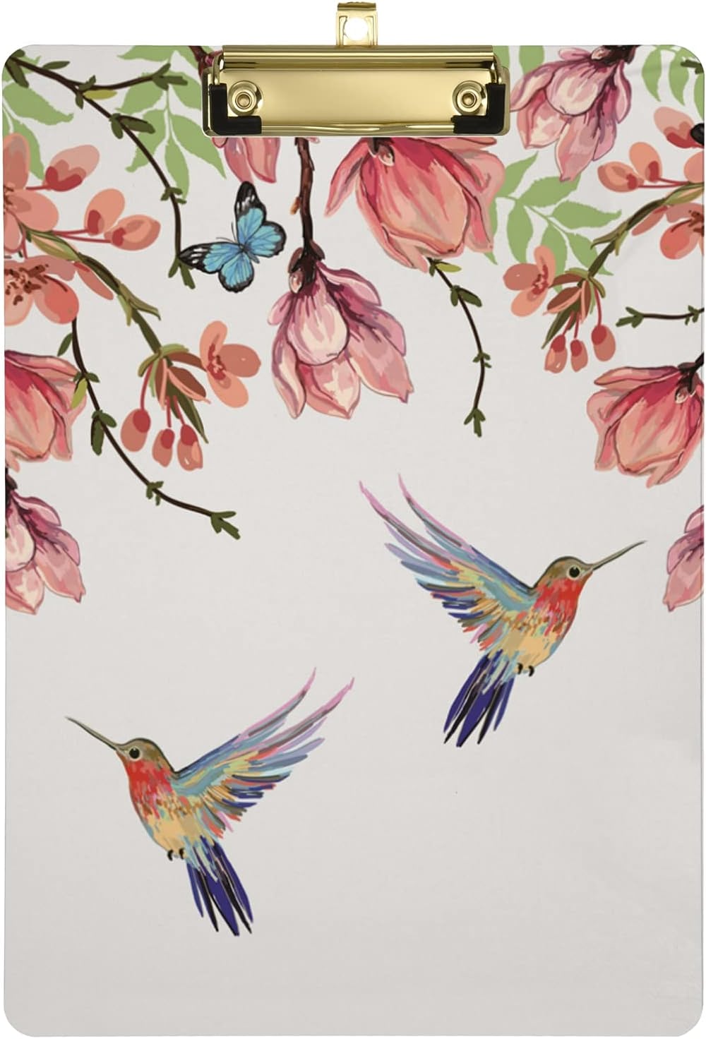 KXMDXA Hummingbird Wisteria Magnolia Butterflies Clipboard Hardboard ...