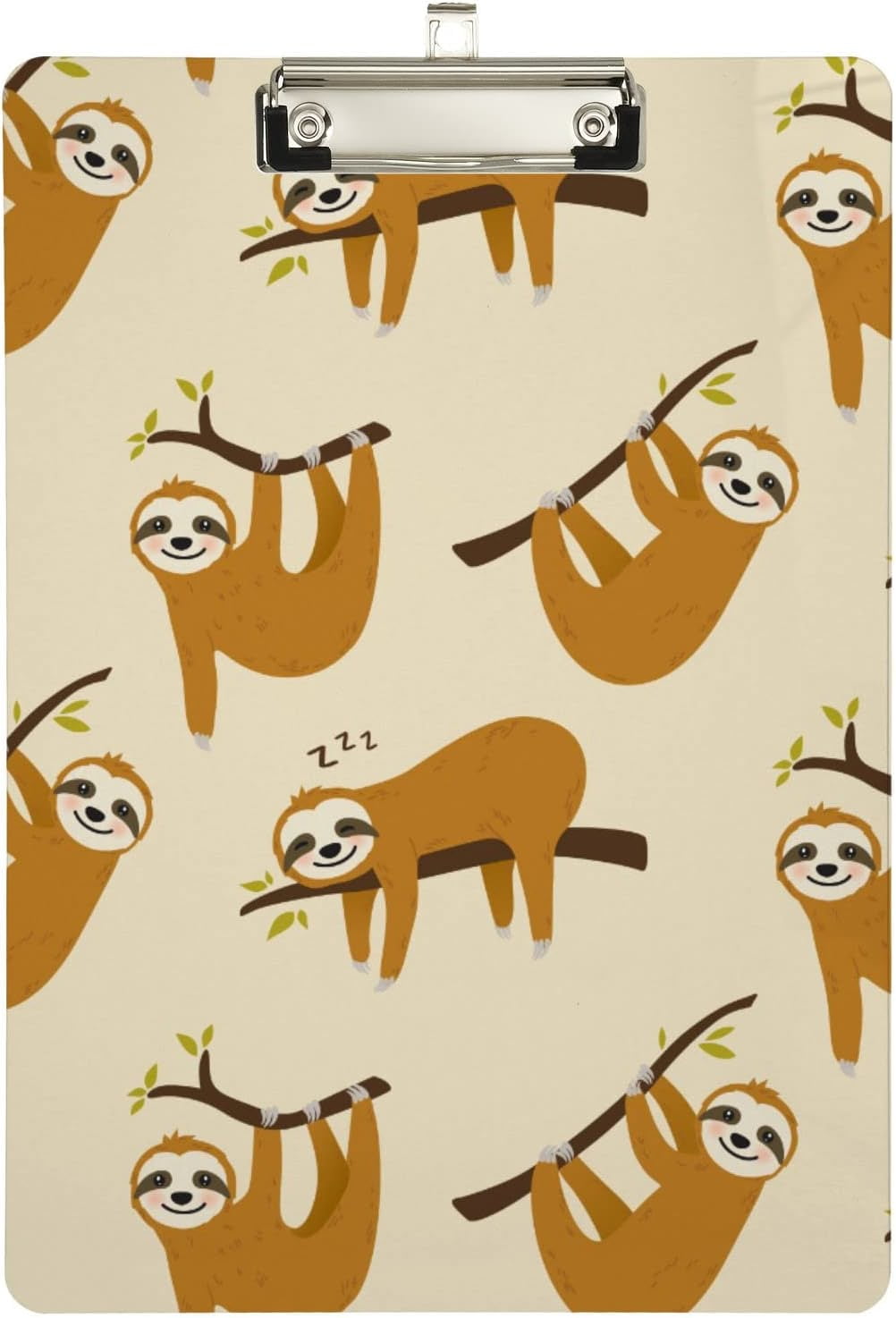 KXMDXA Joy Little Sloth Clipboard Hardboard Wood Nursing Clip Board and ...