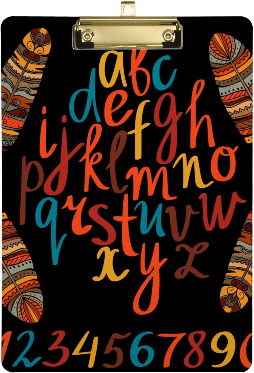 KXMDXA Letters Feathers Clipboard Hardboard Wood Nursing Clip Board and ...