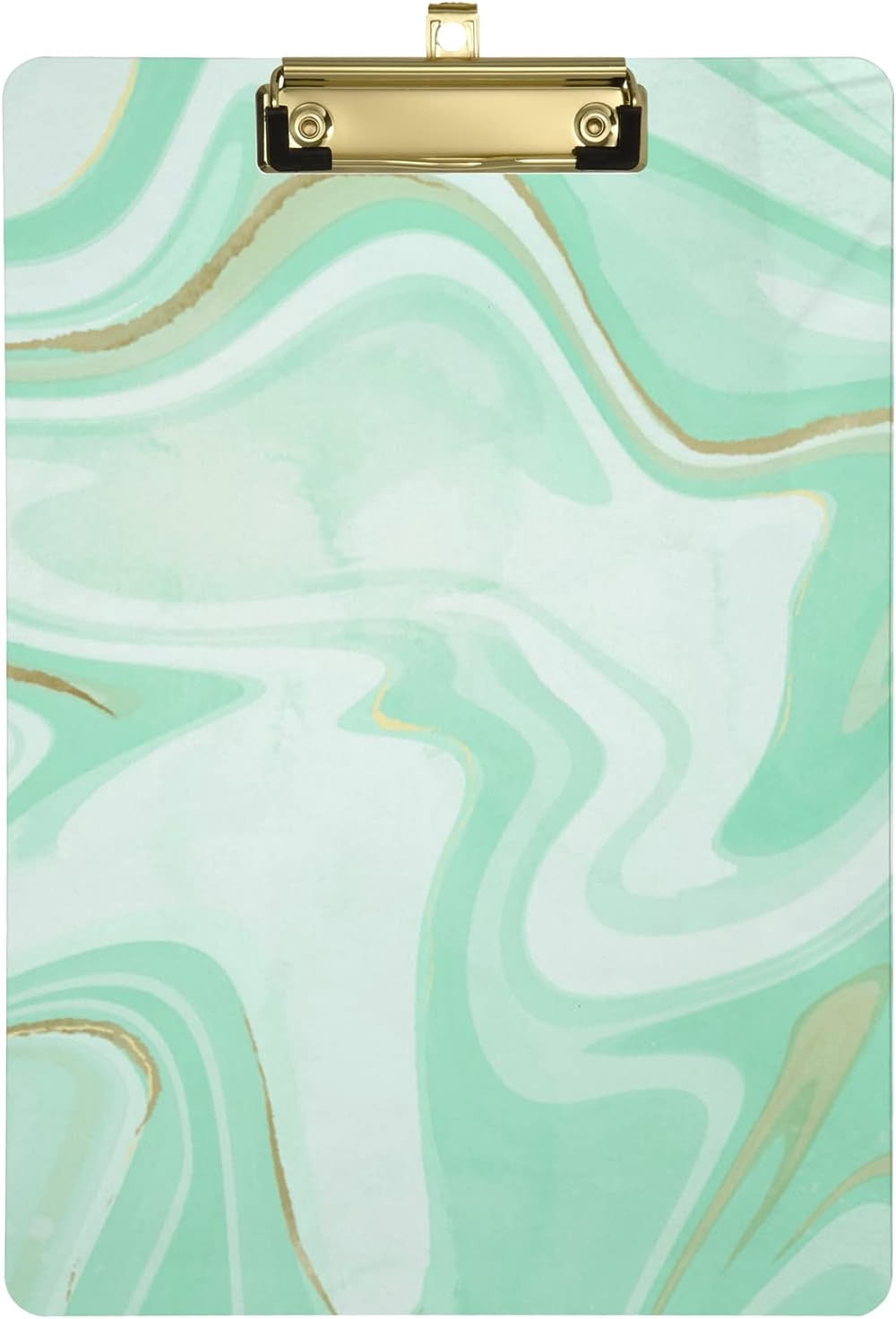 KXMDXA Liquid Emerald Marble Golden Clipboard Hardboard Wood Nursing ...