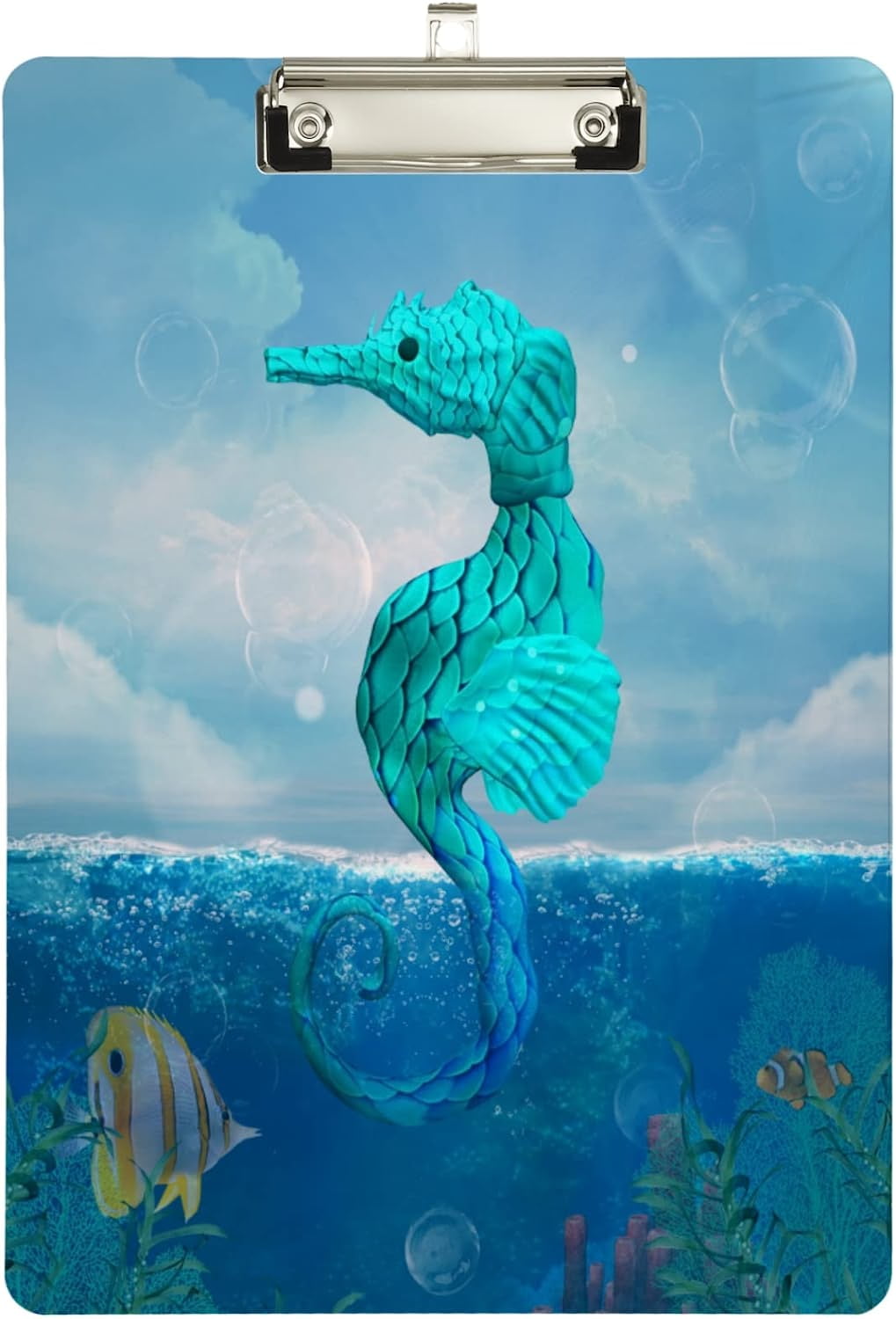 KXMDXA Magic Beautiful Sea Horse Fish Clipboard Hardboard Wood Nursing ...