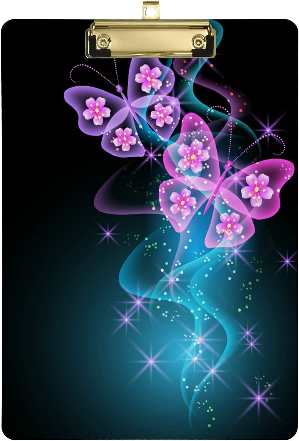 KXMDXA Magic Butterfly Clipboard Hardboard Wood Nursing Clip Board and ...