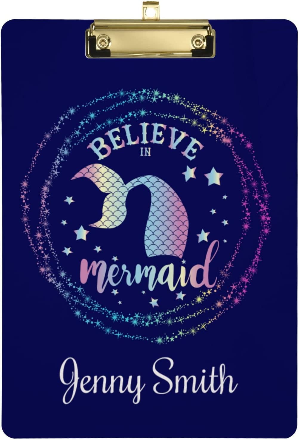 KXMDXA Mermaid Clipboard Hardboard Wood Nursing Clip Board and Pull for ...