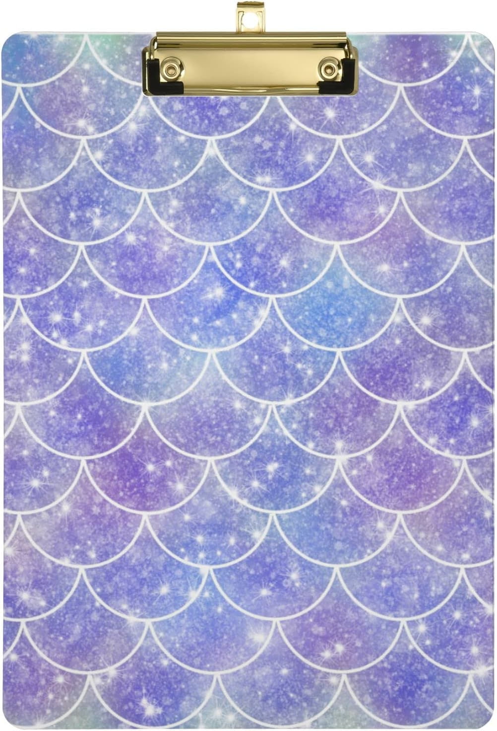 KXMDXA Mermaid Scales Clipboard Hardboard Wood Nursing Clip Board and ...