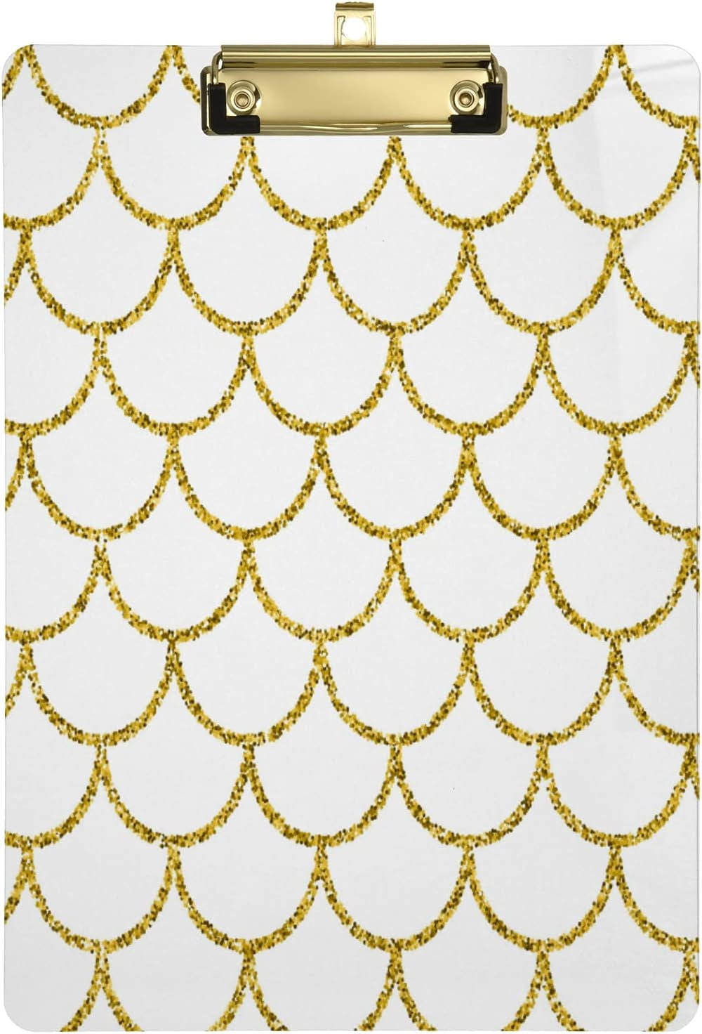 KXMDXA Mermaid Tail Gold White Clipboard Hardboard Wood Nursing Clip ...