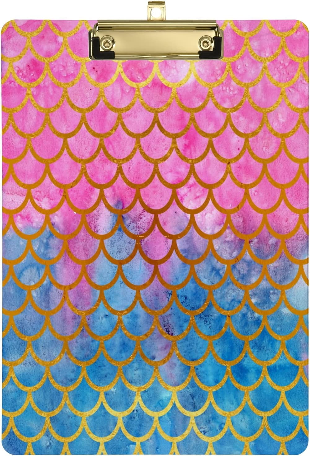 KXMDXA Mermaid Watercolor Fish Scales Ocean Clipboard Hardboard Wood ...