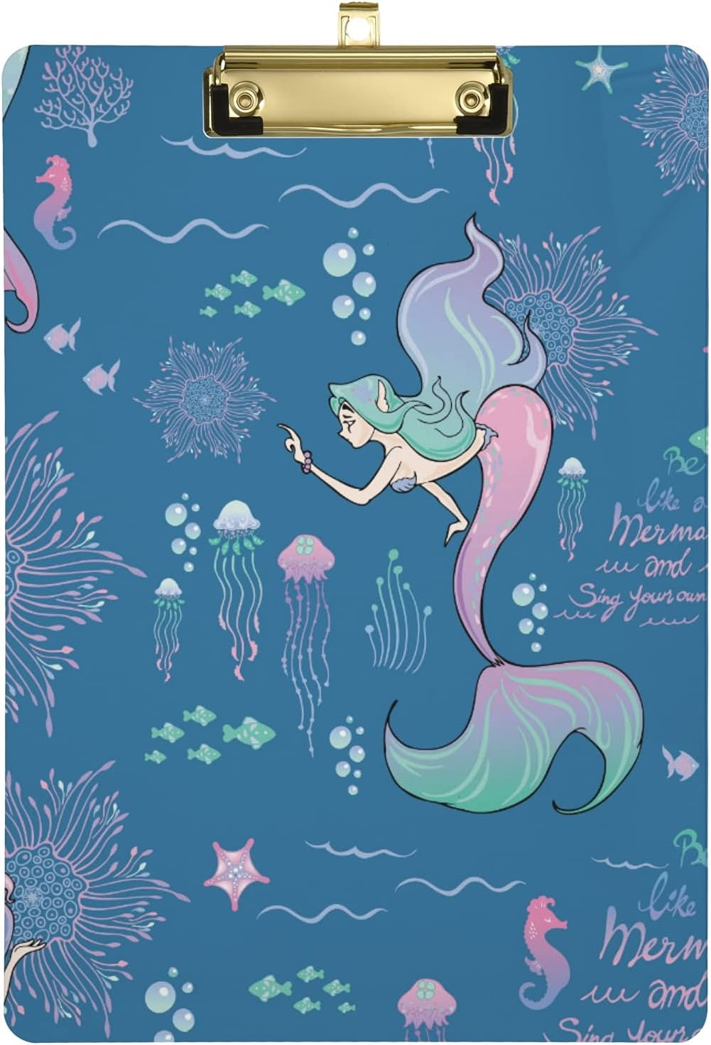 KXMDXA MermaidBoho Mandala Flower Clipboard Hardboard Wood Nursing Clip ...