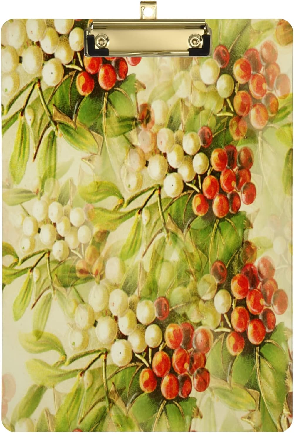 KXMDXA Mistletoe Clipboard Hardboard Wood Nursing Clip Board and Pull for Standard A4 Letter ...