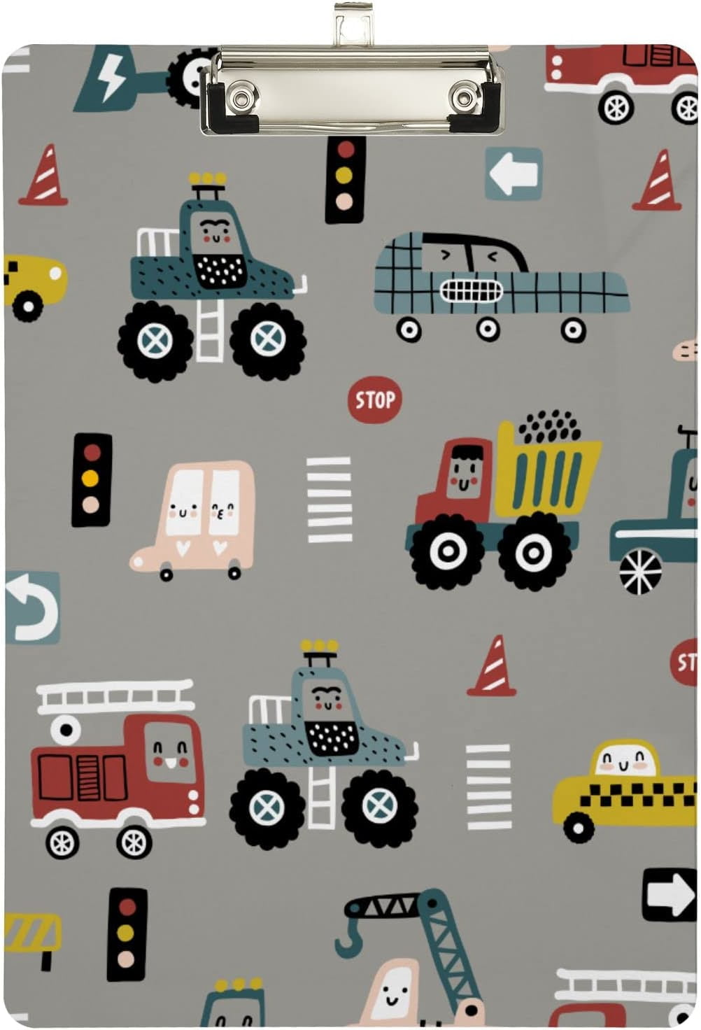 KXMDXA Monster Truck Car Traffic Light Clipboard Hardboard Wood Nursing ...