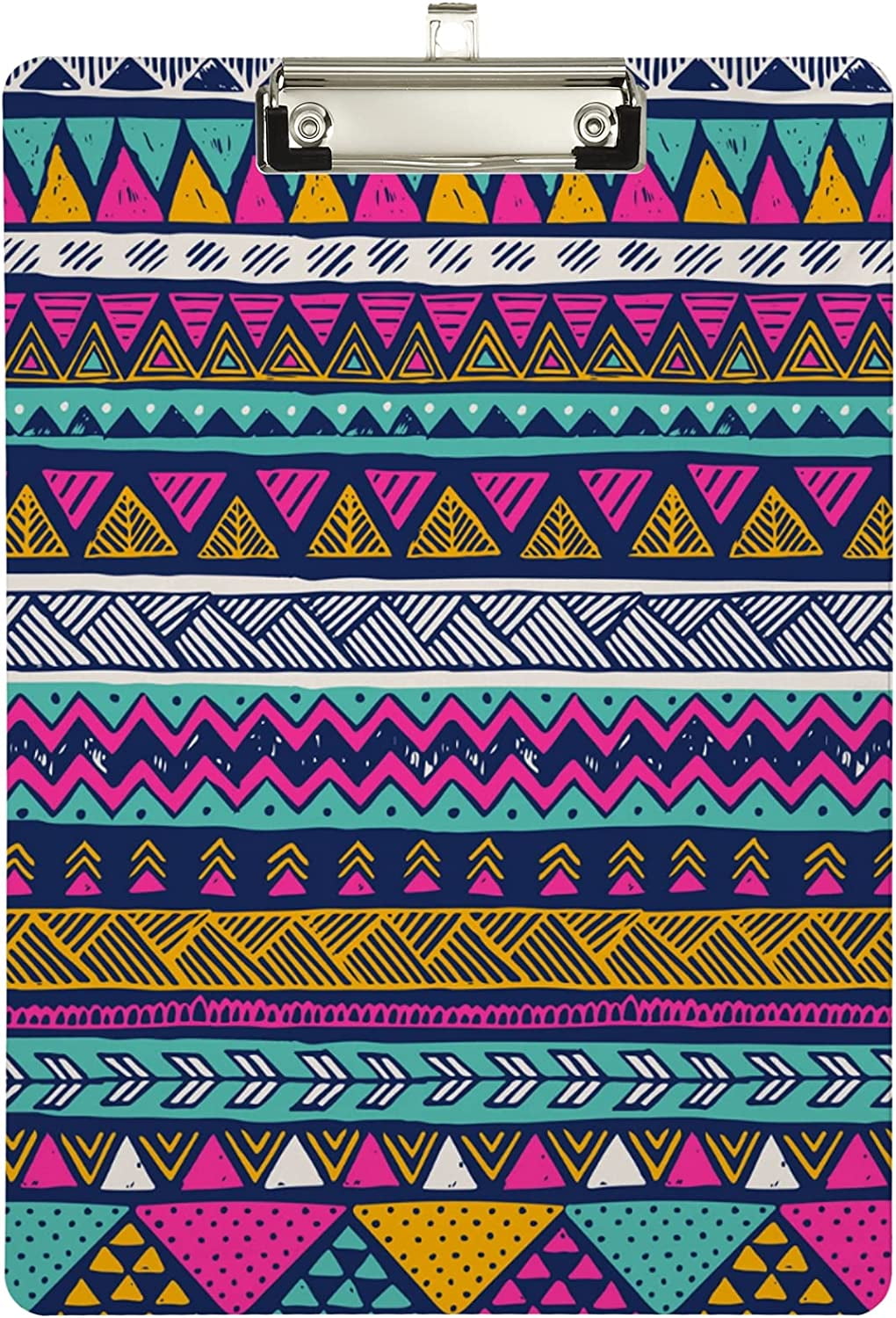 KXMDXA Multicolor Tribal Stripe Pattern Clipboard Hardboard Wood ...