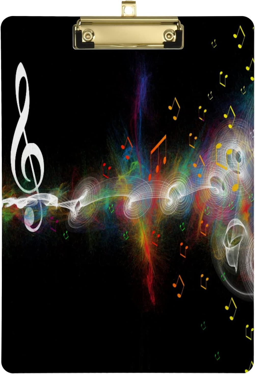KXMDXA Music Notes Black Vintage Clipboard Hardboard Wood Nursing Clip ...
