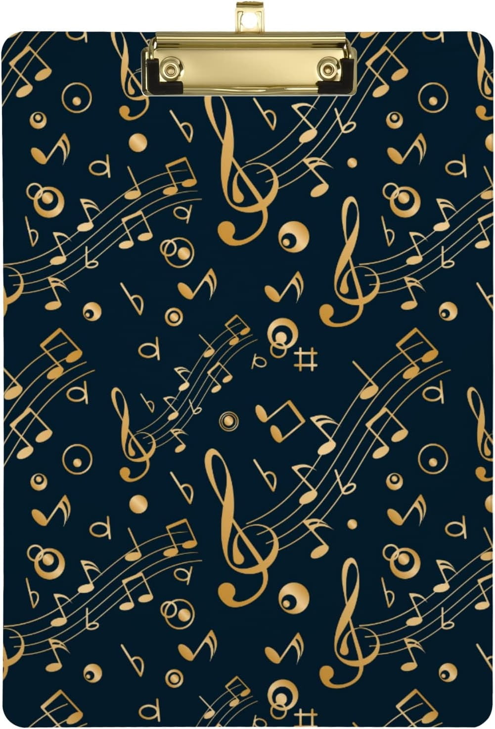 KXMDXA Musical Notes Clipboard Hardboard Wood Nursing Clip Board and ...