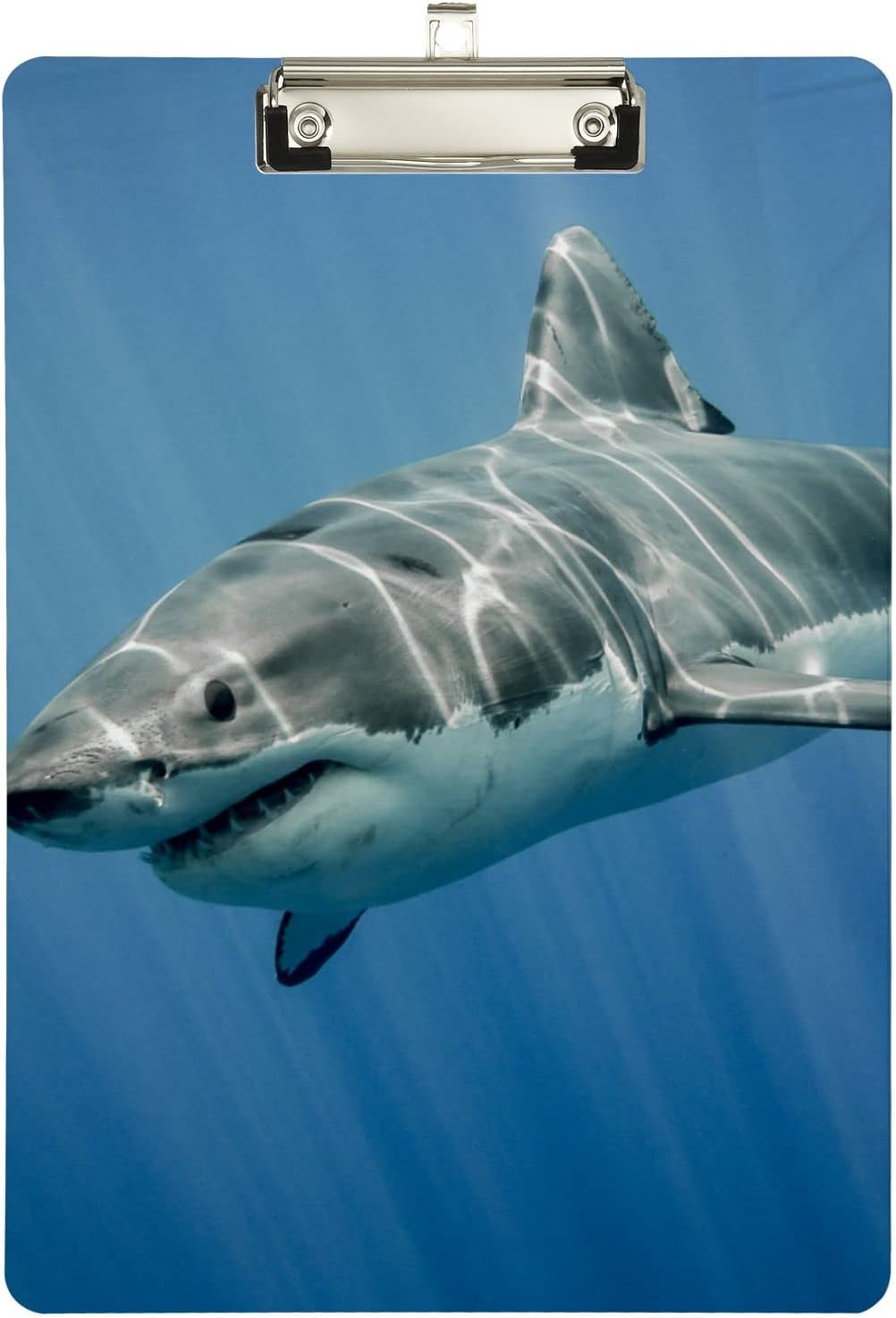 KXMDXA Ocean Great White Shark Clipboard Hardboard Wood Nursing Clip ...