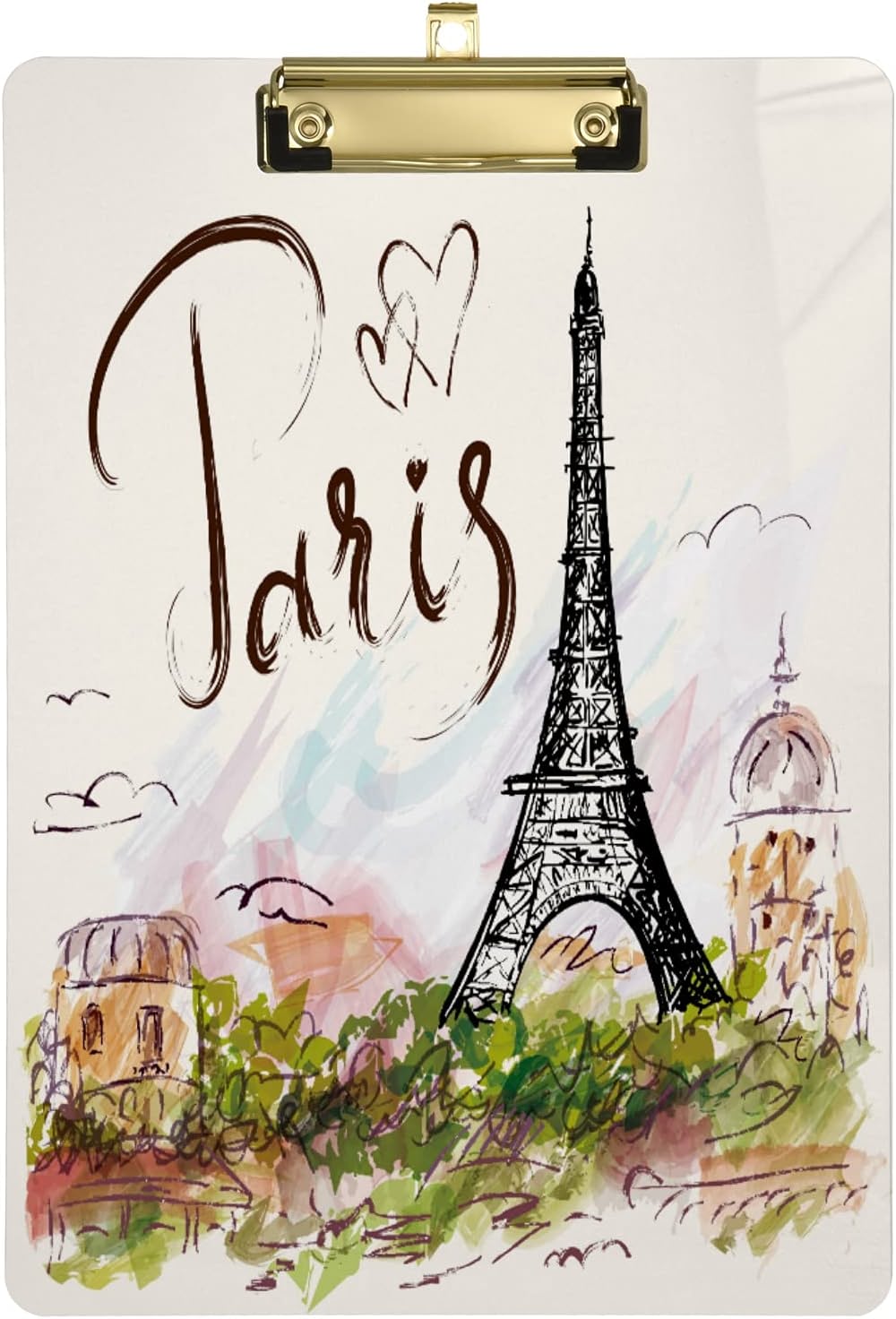 KXMDXA Paris Eiffel Tower France Oil Painting Artwork Clipboard ...