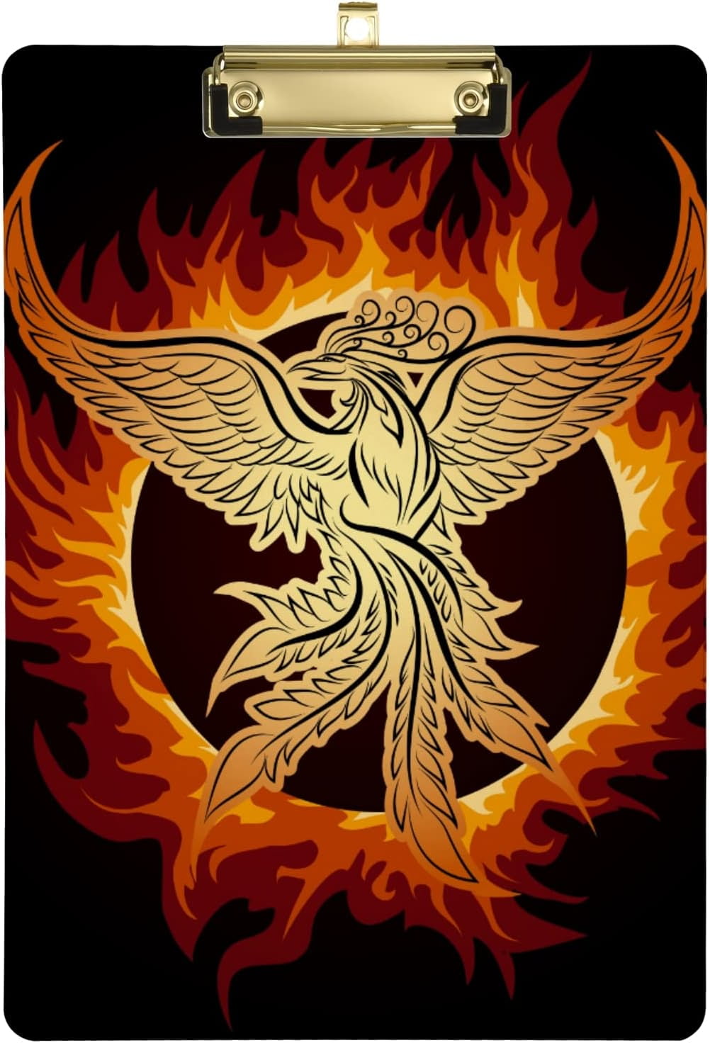 KXMDXA Phoenix Flying Fire Clipboard Hardboard Wood Nursing Clip Board ...