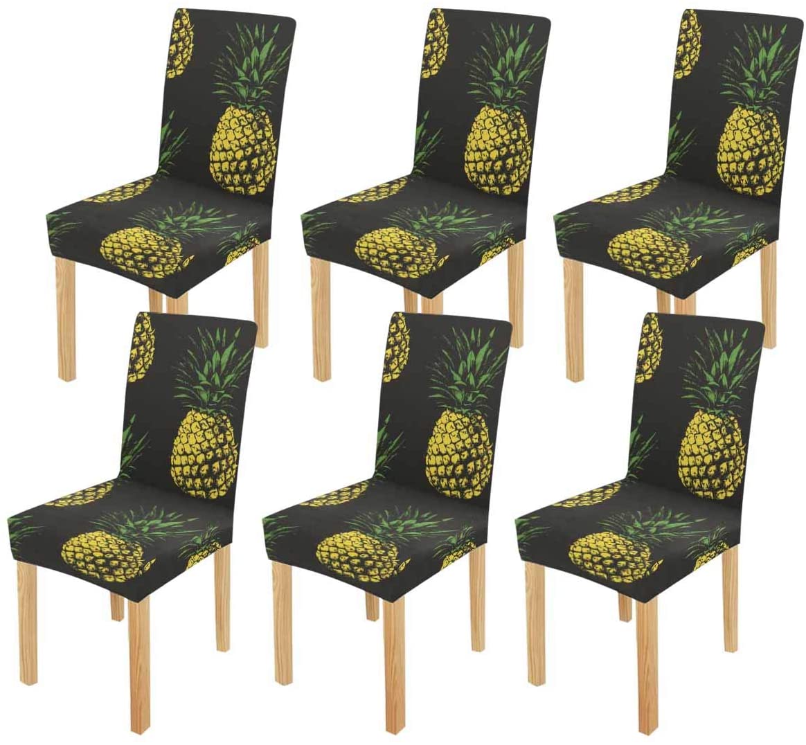 KXMDXA Pineapple Summer Time Fruit Stretch Chair Cover Protector Seat ...