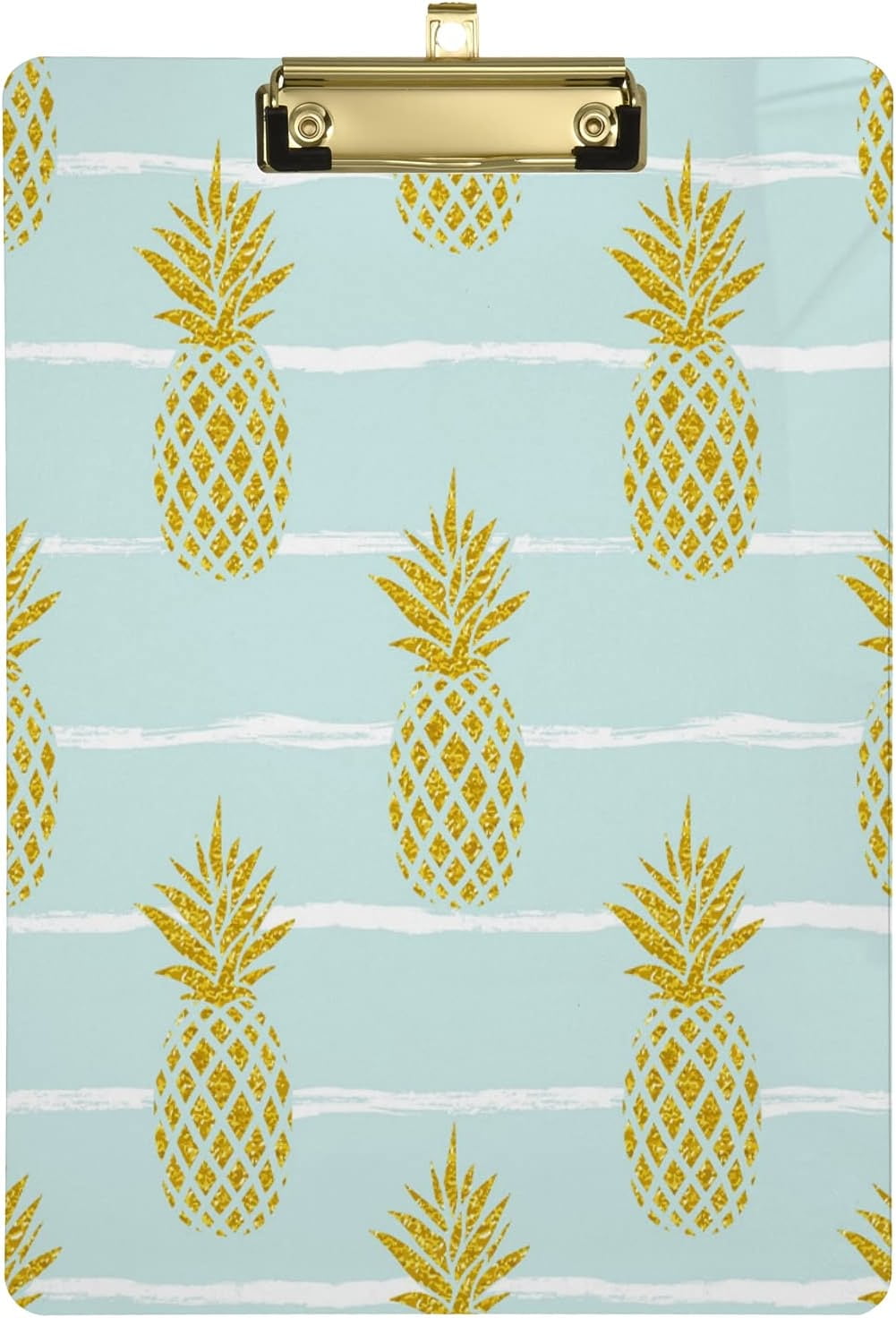 KXMDXA Pineapple on Striped Summer Stylish Clipboard Hardboard Wood ...