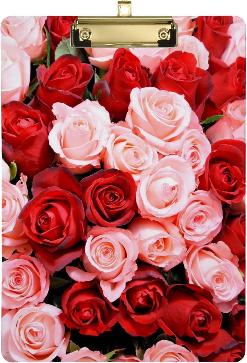 KXMDXA Red Pink Rose Flowers Clipboard Hardboard Wood Nursing Clip ...