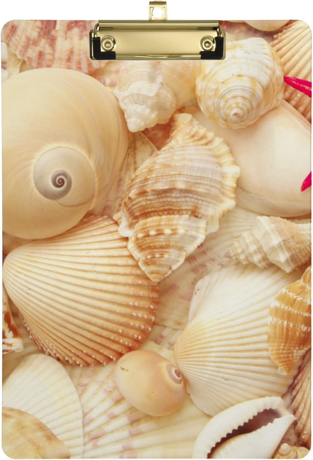 KXMDXA Red Starfish Seashells Clipboard Hardboard Wood Nursing Clip ...