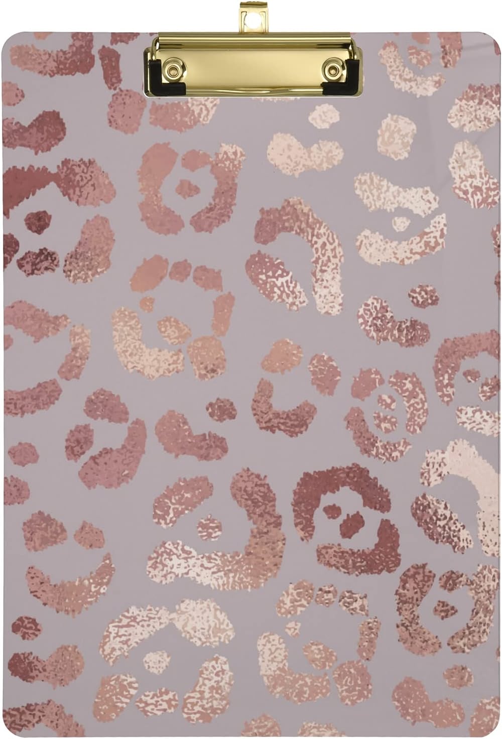 KXMDXA Rose Gold Leopard Print Clipboard Hardboard Wood Nursing Clip ...