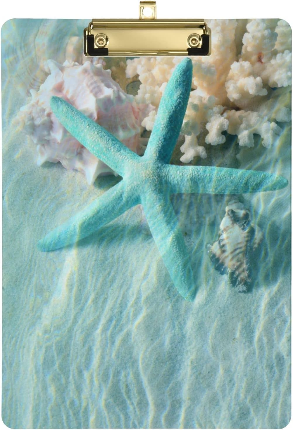 KXMDXA Sea Shell Starfish Clipboard Hardboard Wood Nursing Clip Board ...