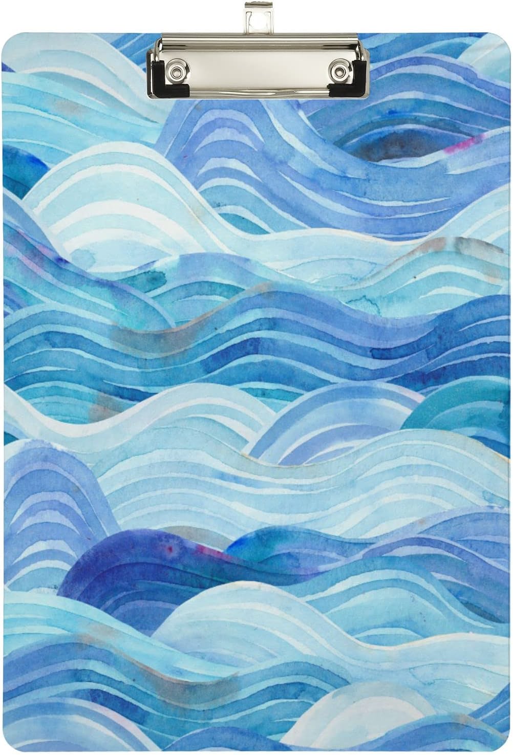 KXMDXA Sea Waves Blue Clipboard Hardboard Wood Nursing Clip Board and ...