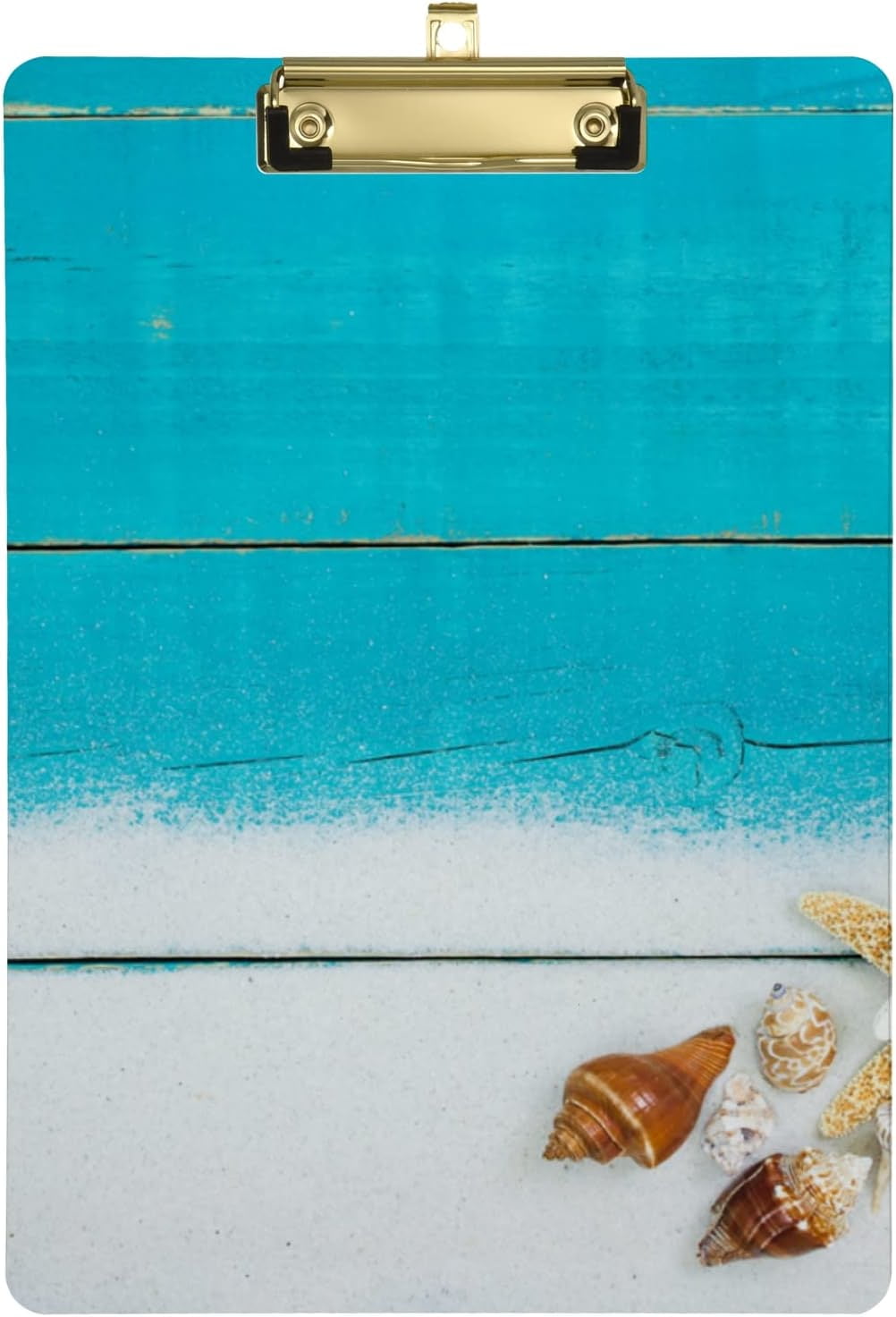 KXMDXA Seashells Starfish Clipboard Hardboard Wood Nursing Clip Board ...