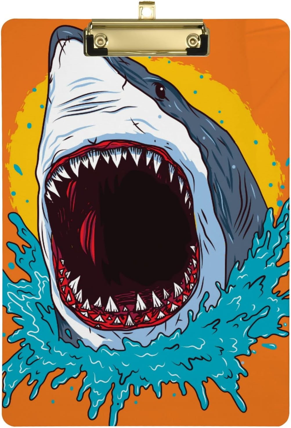 KXMDXA Shark Fish Ocean Clipboard Hardboard Wood Nursing Clip Board and ...